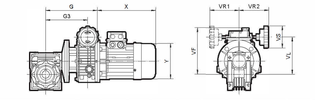 Hộp số giảm tốc TRANSMAX UDL - TNRV